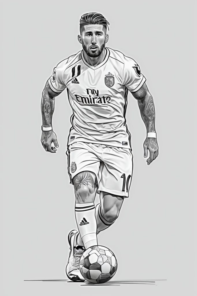 Página para colorear de Sergio Ramos para imprimir gratis - Benjamin ...